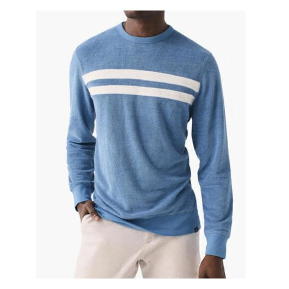 Faherty | Shirts | Faherty Mens Blue White Terrycloth Shirt Sz Xl ...